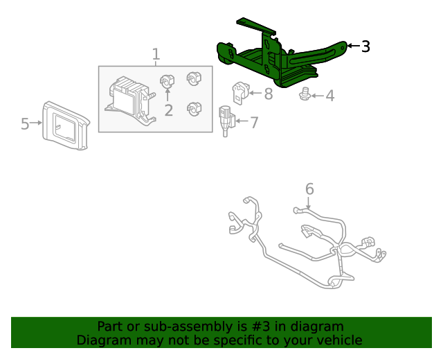 36804-TXM-A01 - Bracket Millwave Radar - 2019-2021 Honda Insight ...