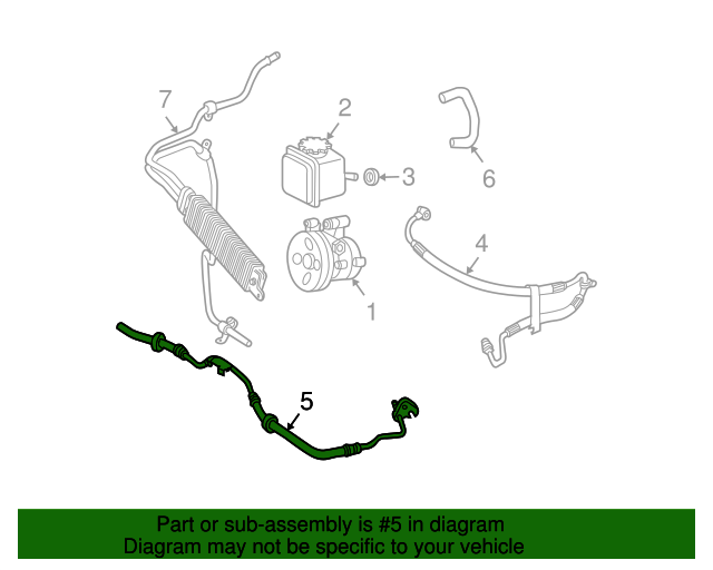 209-997-12-82-64 - Power Steering Return Hose 2001-2009 Mercedes-Benz ...
