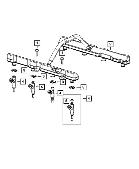 Fuel Rail and Injectors for 2014 Ram 1500 | Mopar eStore
