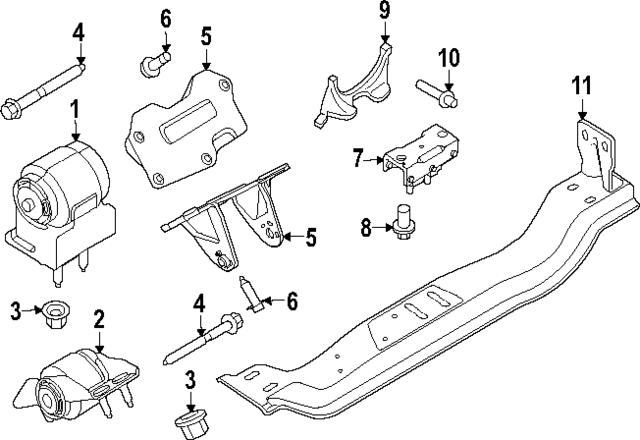 PC3Z-6068-A - Trans Mount 2023-2024 Ford | Ford Parts Direct