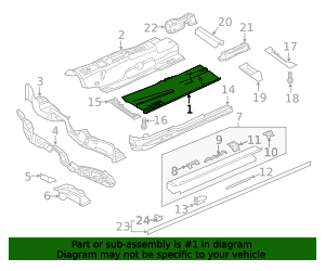 2018-2023 Volkswagen Floor Pan 5Q0-803-206-D | QuirkParts