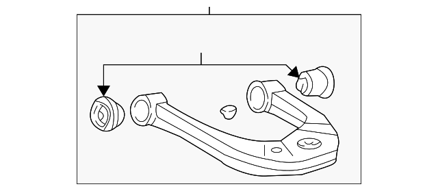 Genuine Toyota Suspension Control Arm (Left, Front, Upper) part# 48630 ...