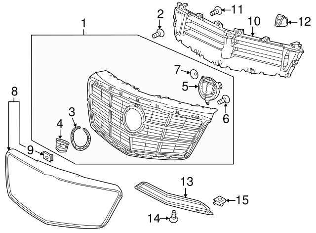 2014-2016 Cadillac CTS Front Lower Bumper Fascia Energy Absorber ...