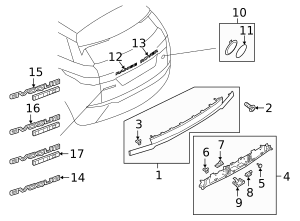 2020-2023 Land Rover Range Rover Evoque Finish Molding LR156245 | OEM ...