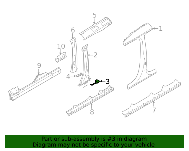 Genuine OEM Center Pillar Reinforced Insulator Part# LR137934 Fits 2020 ...