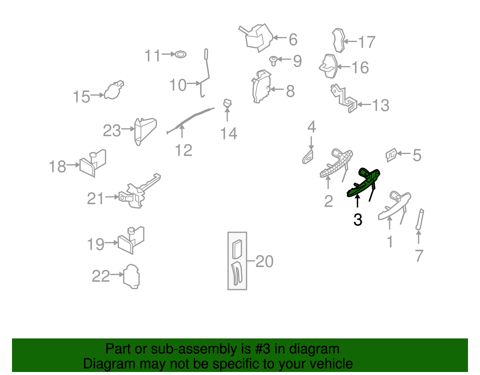 2002-2015 Mini Cooper | Handle, Outside | 51-21-7-198-472 | BMW OEM ...
