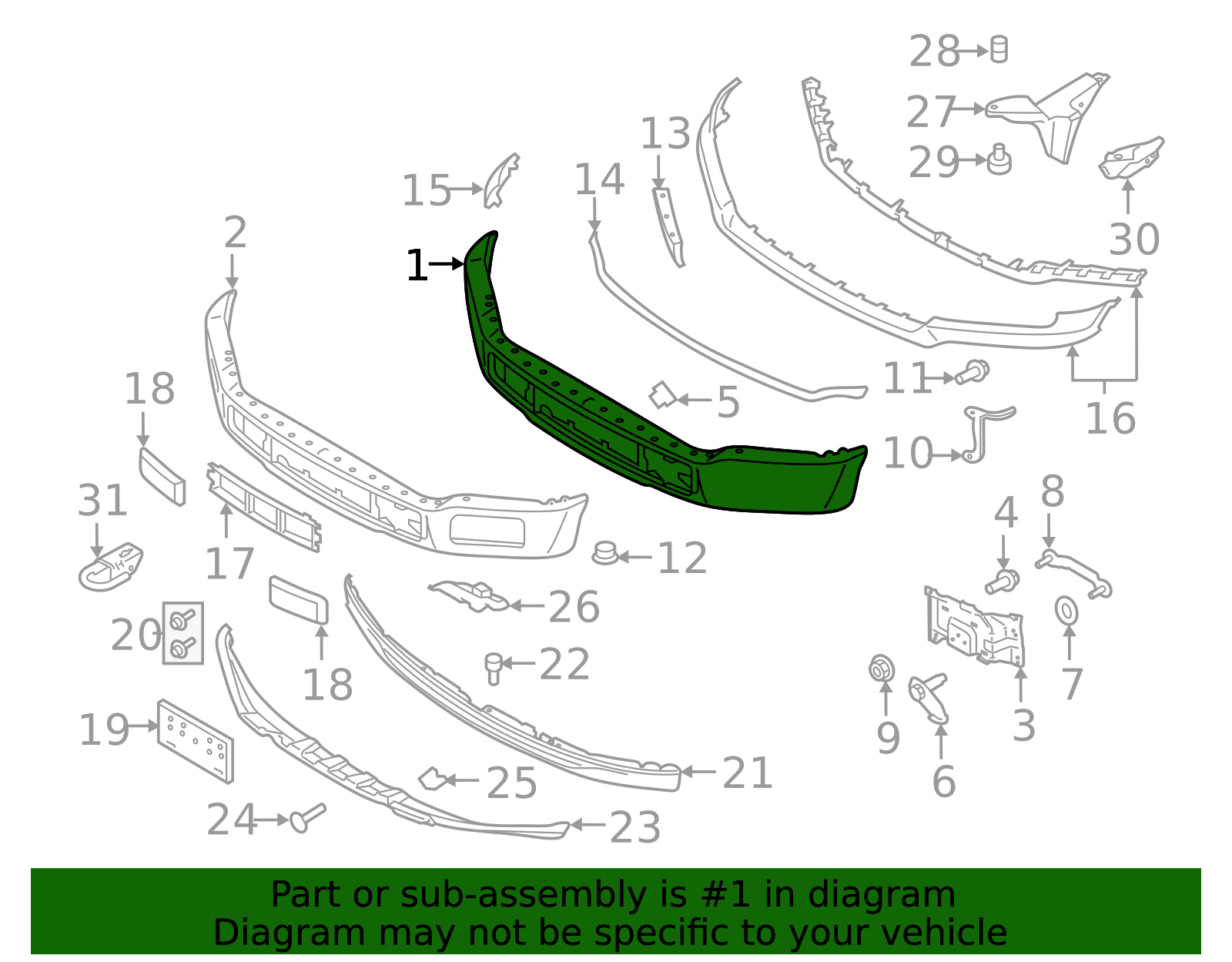 JL3Z-17757-EAPTM - jl3z-17757-eaptm 2018 2019 2020 Ford F150 Front ...