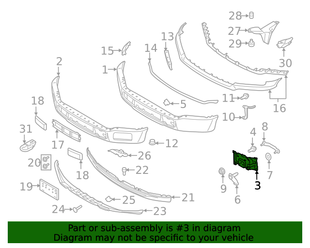 2018-2020 Ford F-150 OEM NEW 2018-2020 Ford F-150 Right Bumper Face ...