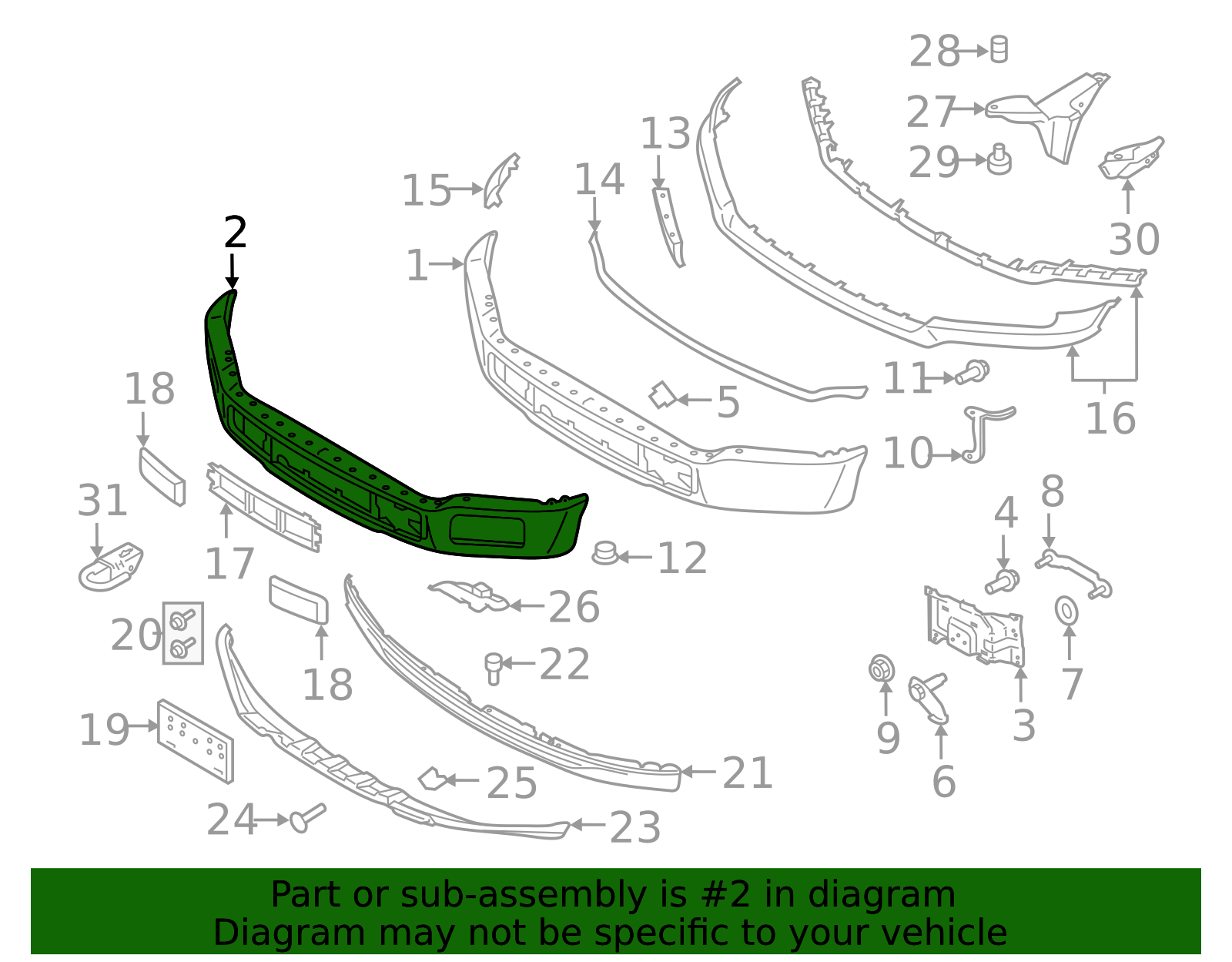 2018-2020 Ford F-150 Bumper Face Bar JL3Z-17757-ACP | TascaParts.com
