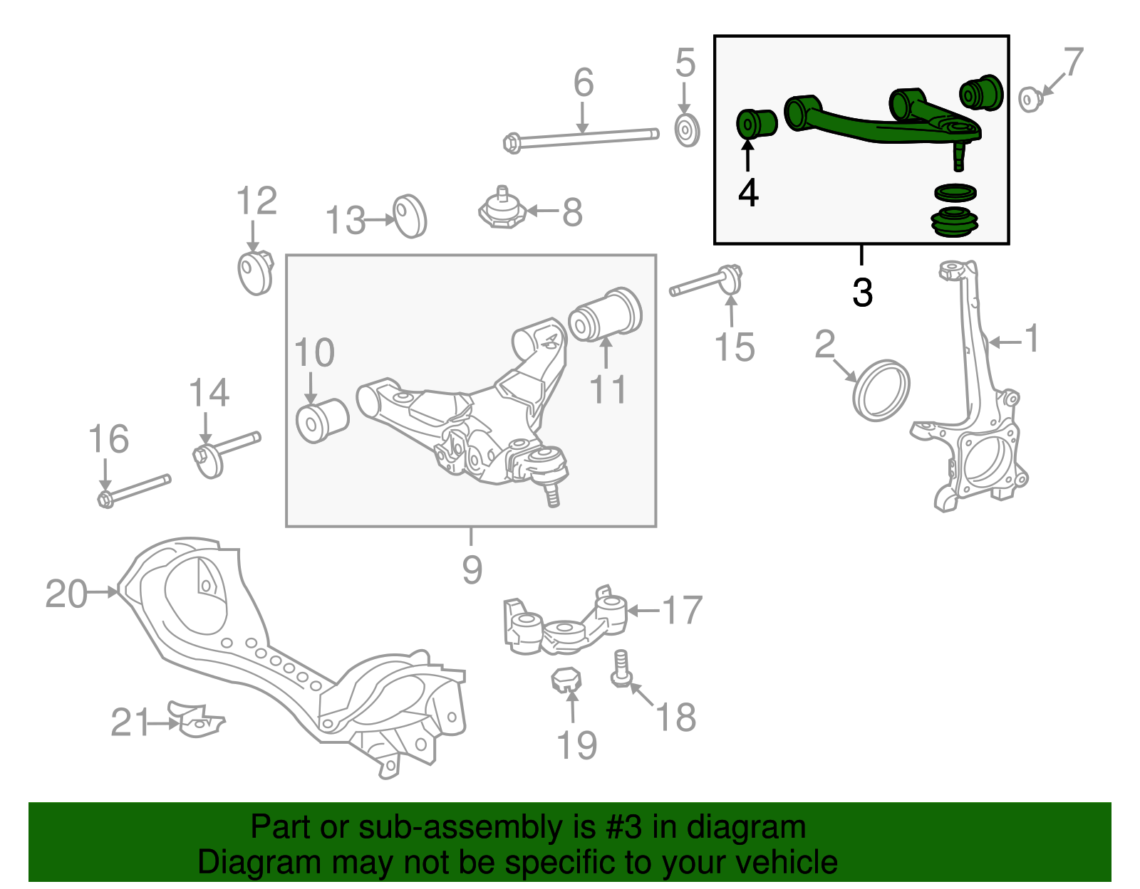 48610-60060 - Upper Control Arm - 2008-2011 2013-2020 Lexus LX570 | My ...