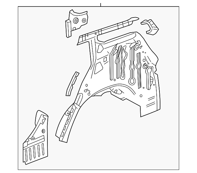 2018-2024 GMC Terrain Passenger Side Quarter Inner Lower Panel 84652842 ...