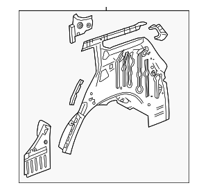 2018-2024 GMC Terrain Passenger Side Quarter Inner Lower Panel 84652842 ...