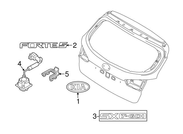 86311-A7510 - Nameplate 2014-2018 Kia Forte5 | Kia.Parts Store