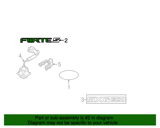86311-A7510 - Nameplate 2014-2018 Kia Forte5 | Kia.Parts Store