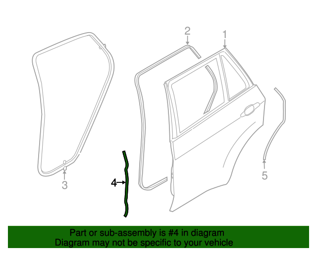 2015-2019 BMW X6 Door Shell Seal 51-76-7-324-752 | AutoNationParts.com