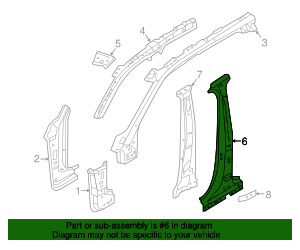 2016-2020 Volvo Reinforcement - Driver's Side (LH) 32131645 ...