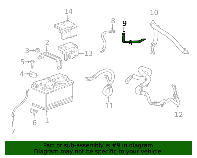 2018-2019 Buick LaCrosse Drive Motor Generator Battery Cable 84304638 ...