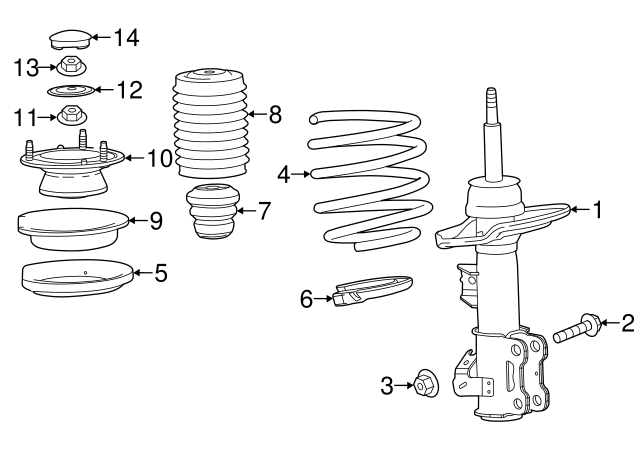 2014-2019 Cadillac CTS W (S)Strut - Driver's Side (LH) 84427197 ...