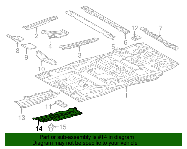 2015-2020 Toyota Sienna Under Cover 58166-08020 | OEM Parts Online