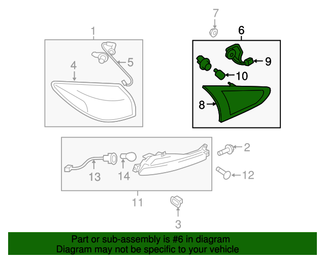 26540-1BA1C - Back Up Light Assembly 2008-2017 Infiniti ...