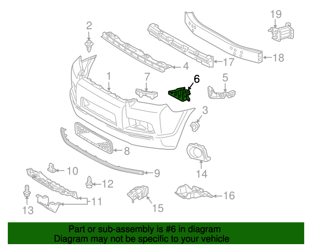 52103-35100 - Support Bracket - 2010-2013 Toyota 4Runner | Sparks Parts