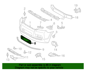 Toyota Lower Grille Part# 5311235050 | Toyota Of Colorado Springs Parts