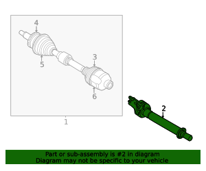 49560-A9300 - Center Shaft 2015-2018 Kia Sedona | Kia.Parts Store