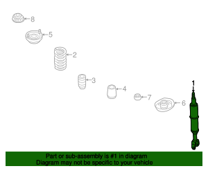 8D0-413-031-BD - Strut 1997-2001 Audi | Audi OEM Parts