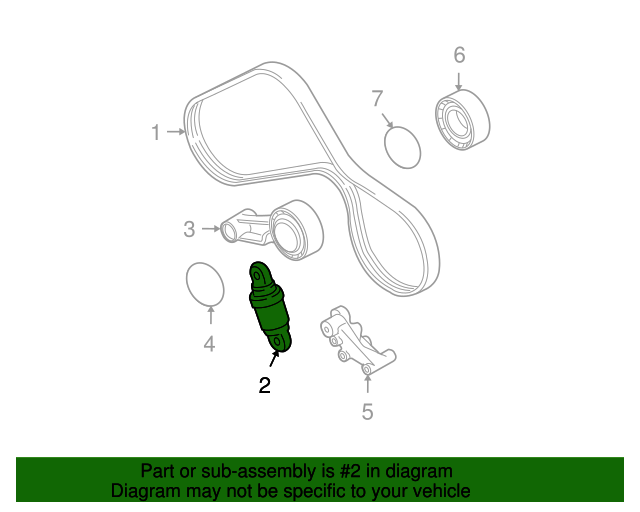 11-28-7-841-546 - Accessory Drive Belt Tensioner Assembly 2009-2013 BMW ...