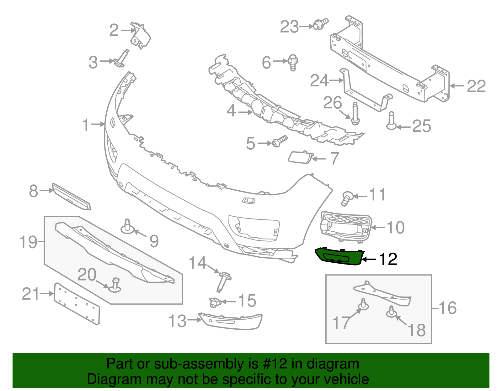 LR045224 - High-Quality Fog Light Trim for 2014-2017 Land Rover Range ...