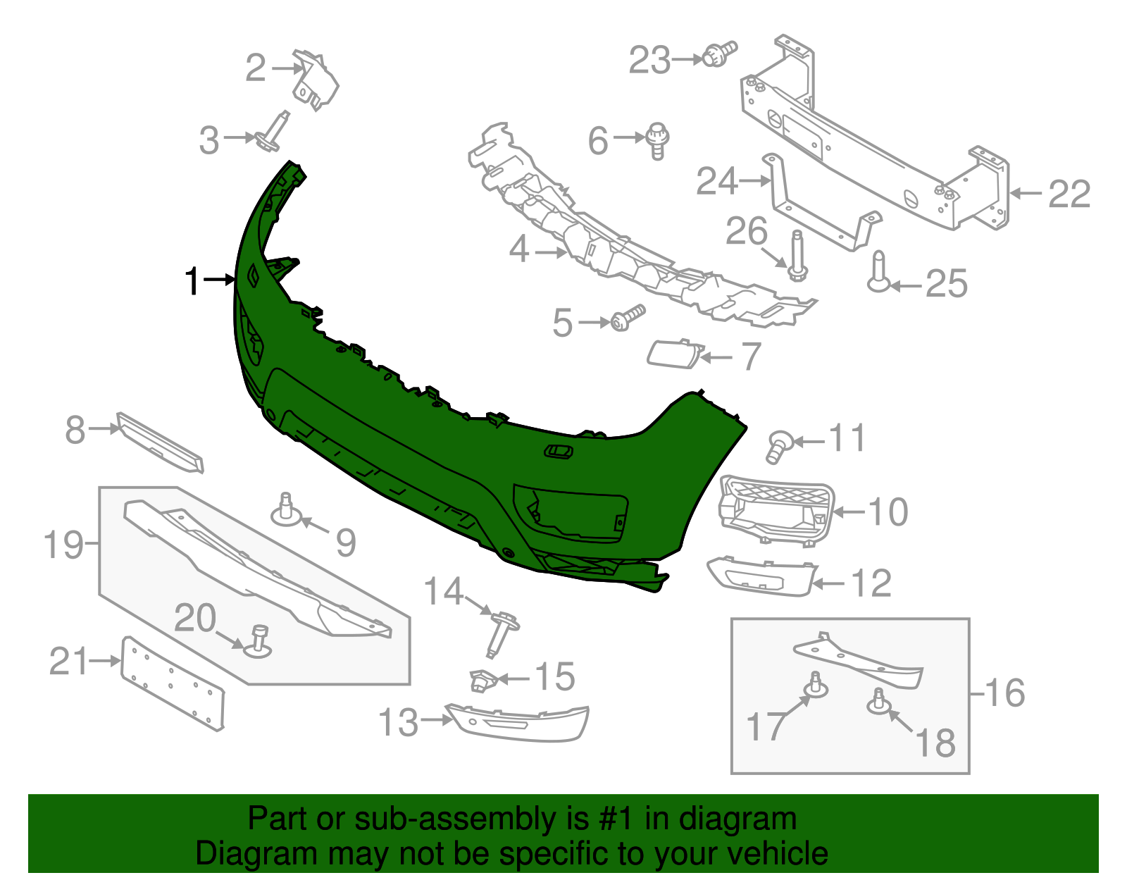 Genuine OEM Bumper Cover Part# LR045028 Fits 2014-2017 Land Rover Range ...