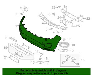 Genuine OEM Bumper Cover Part# LR045028 Fits 2014-2017 Land Rover Range ...