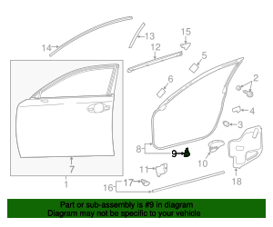 67867-12150 - Surround Weather-Strip Retainer - 1992-2023 Lexus ...