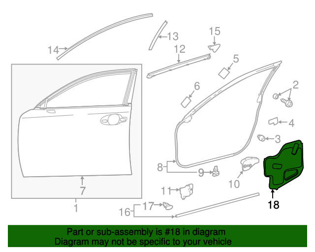 2014-2021 Lexus Water Deflector 67831-53060 | OEM Parts Online