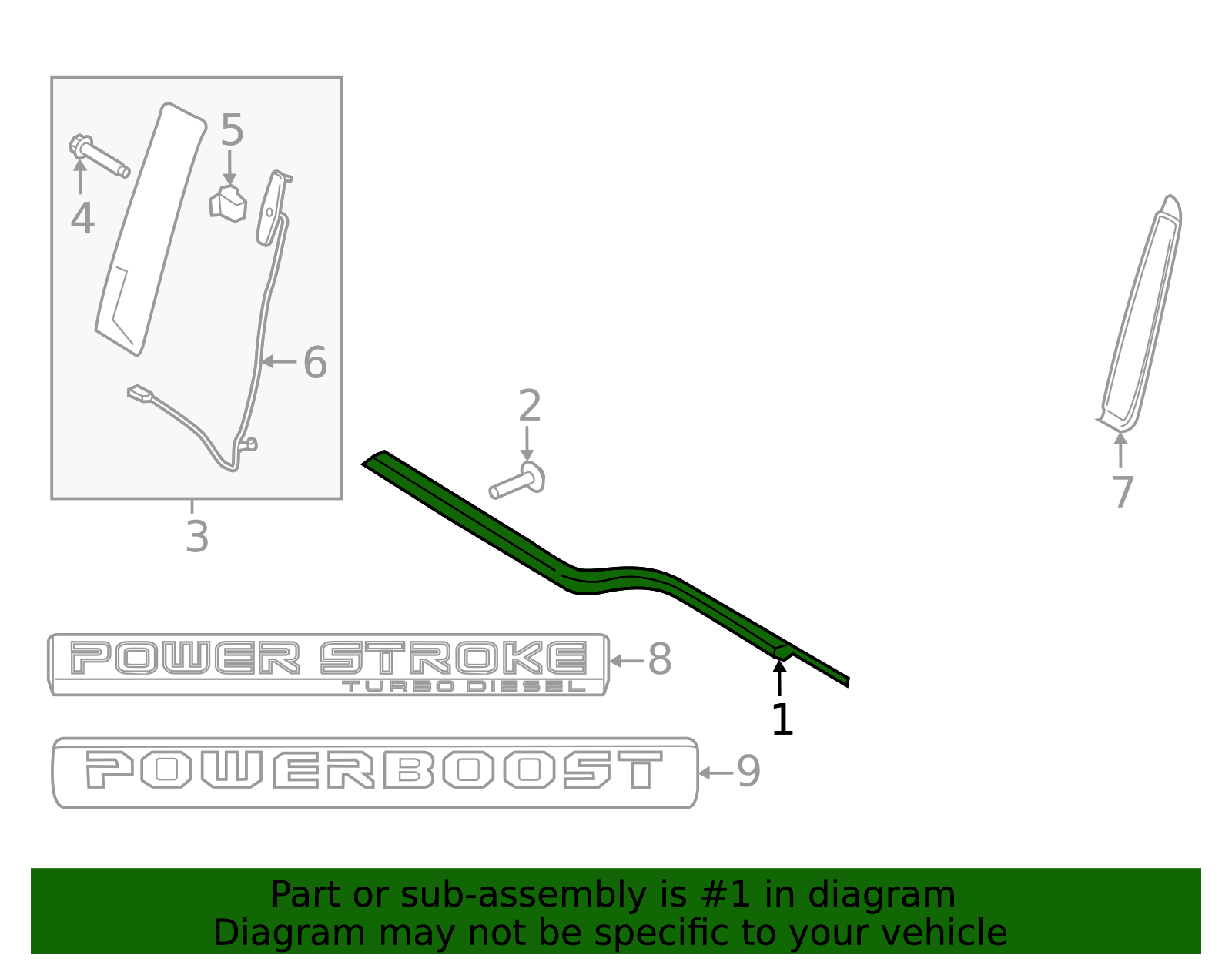 2022-2025 Ford F-150 Belt Molding NL3Z-1521452-A | Ford OEM Parts Online