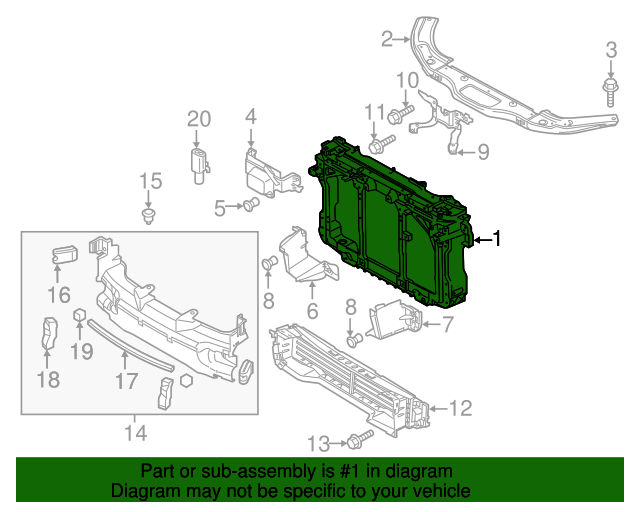 2014-2018 Mazda OEM NEW 2014-2018 Mazda 3 6 Radiator Support Panel ...