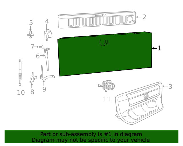 2019-2024 Ram 1500 Tail Gate 68623974AB | Mopar Parts Canada