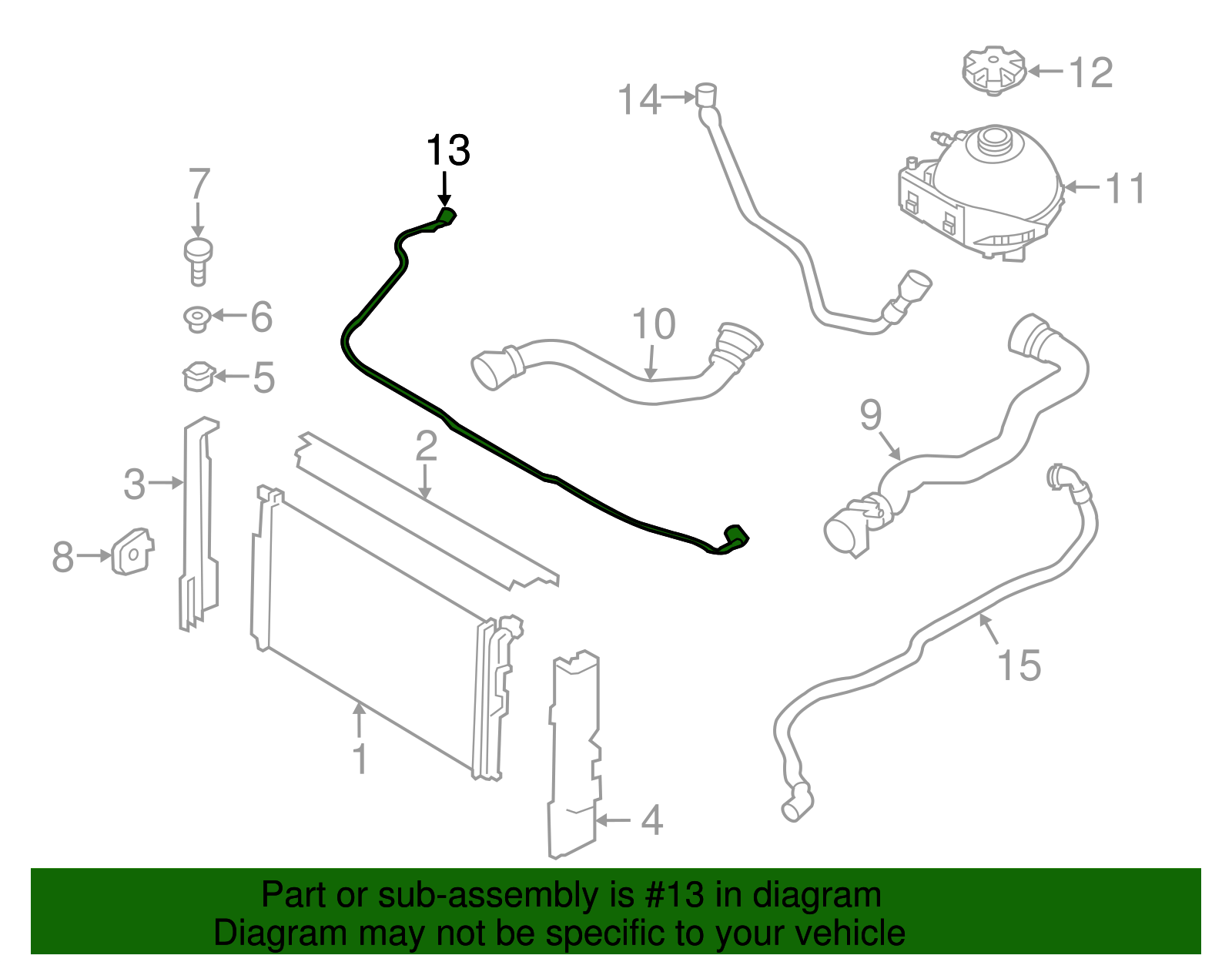 17128570061 - 2012-2018 BMW Vent Hose (17-12-8-570-061) | BMW of South ...