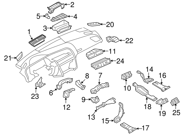 2009-2012 Audi Q5 Dashboard Air Vent 8R1-820-902-G-WVF | AutoNation Parts
