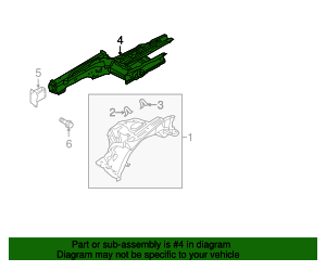2011-2013 Hyundai Equus Lower Rail 64601-3N000 | QuirkParts