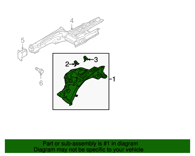 2014-2016 Hyundai Equus Apron Panel 64501-3N050 | QuirkParts