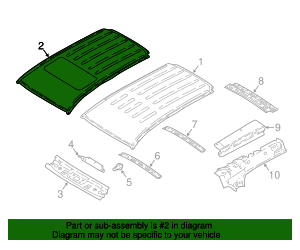 2018-2022 Ford EcoSport Roof Panel GN1Z-7450202-S | OEM Parts Online