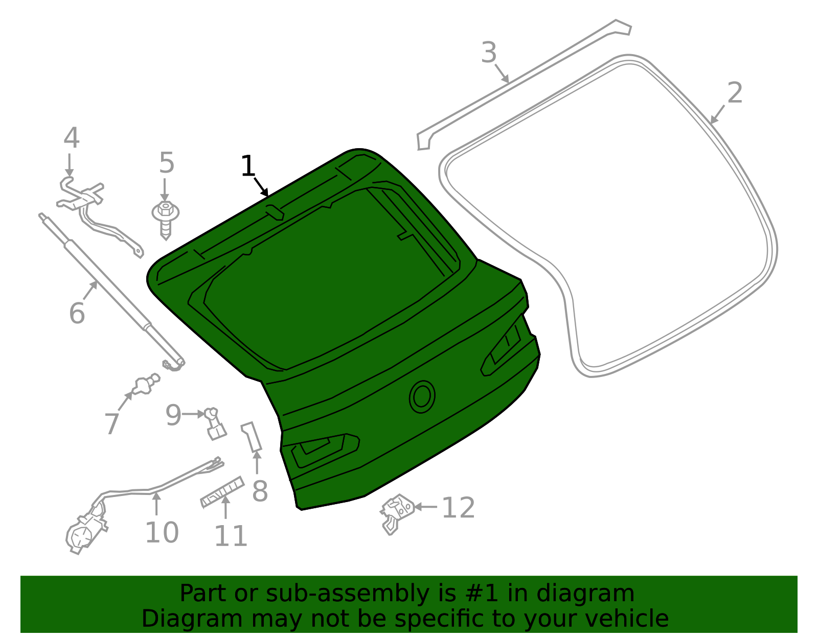 41007486250 - 2019-2024 BMW X4 Lift Gate (41-00-7-486-250) | BMW of ...