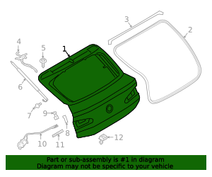 41007486250 - 2019-2024 BMW X4 Lift Gate (41-00-7-486-250) | BMW of ...