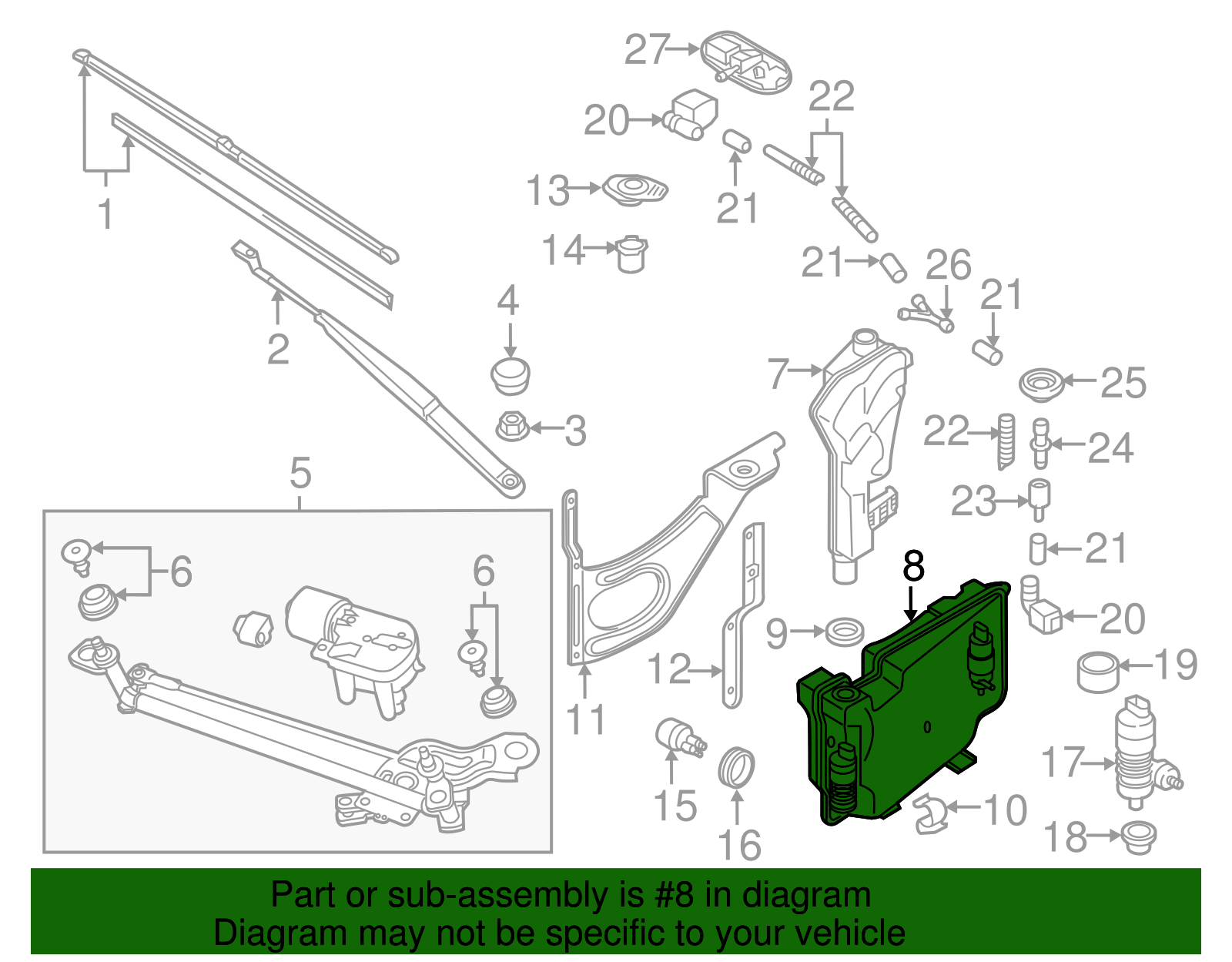 2015-2019 Volkswagen Golf R Washer Reservoir 5Q0-955-453-BA | OEM VW ...