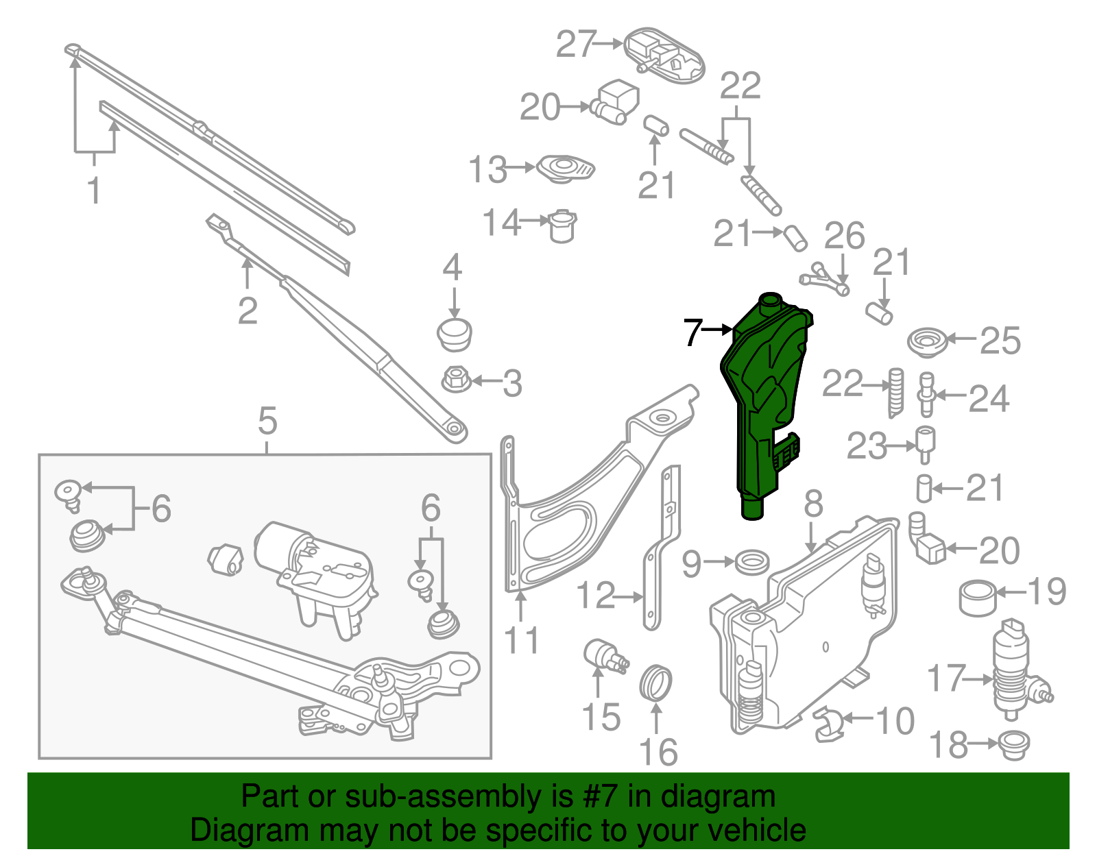 2015-2019 Volkswagen Golf R Washer Reservoir 5Q0-955-453-AK | OEM Parts ...