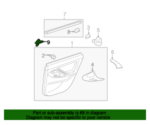 67673-06020 - Corner Cover - 2007-2015 Toyota | OEM Genuine Toyota Parts