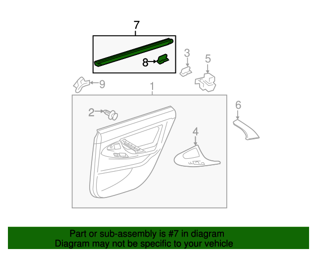 68173-06020 - Belt Weather-Strip - 2007-2011 Toyota Camry | OEM Genuine ...