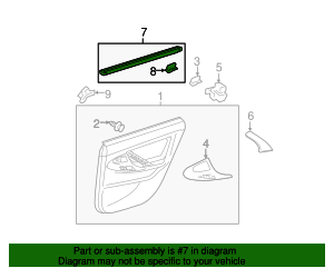 68173-06020 - Belt Weather-Strip - 2007-2011 Toyota Camry | OEM Genuine ...