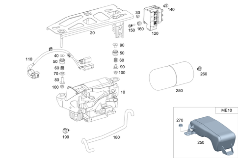 Compressor, Pressure Reservoir and Valve Unit for 2020 Mercedes-Benz ...